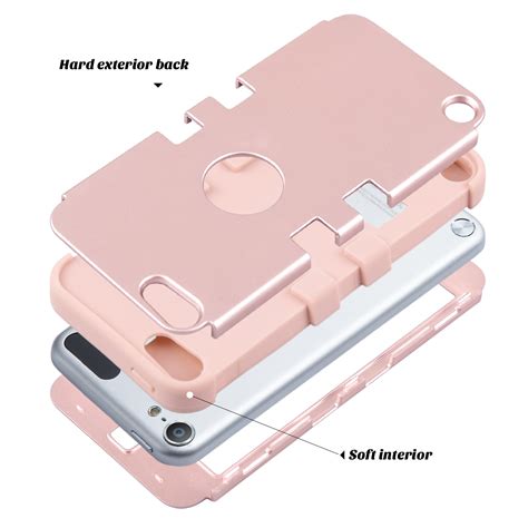 For Ipod Touch 5 6th Gen Hybrid Rubber Gel Pc Shockproof Armor Impact