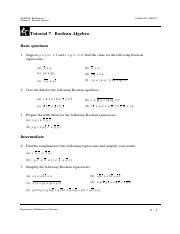 Master Boolean Algebra Basic Questions Identities Truth Course Hero