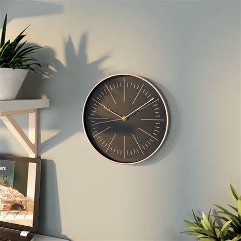 Horloge Plastique Ø 30 Cm Edith Cuivre Horloge Pendule But