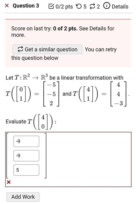 Solved Score On Last Try Of Pts See Details For More Chegg