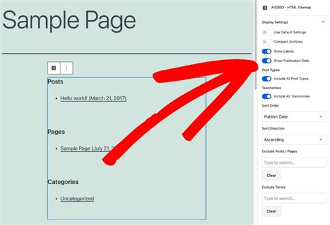 Using A Block To Display Your Html Sitemap Aioseo