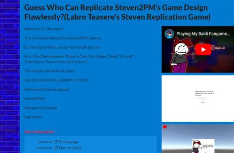 Guess Who Can Replicate Steven Pm S Game Design Flawlessly Labro