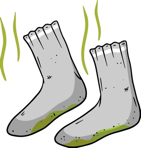 Dirty Sock The Bad Stench Sloppy Clothes Stinky Toe Grey Object For