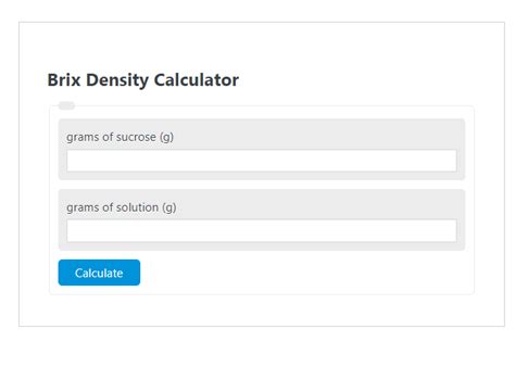 Brix Density Calculator Calculator Academy
