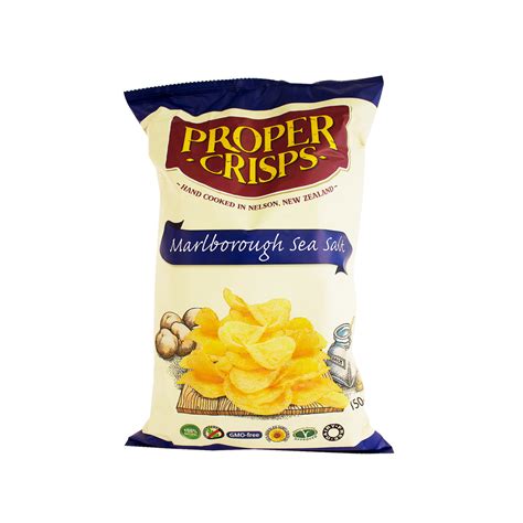 Proper Crisps Marlborough Sea Salt 150g Goodnessme