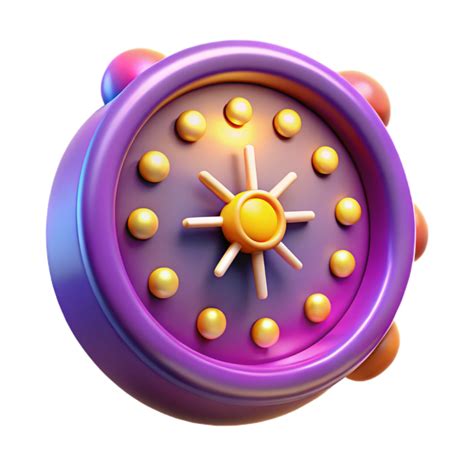 3d Sun Clock Design 55299068 Png