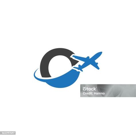 비행기와 O 편지 로고 날기에 대한 스톡 벡터 아트 및 기타 이미지 날기 디자인 로고 Istock