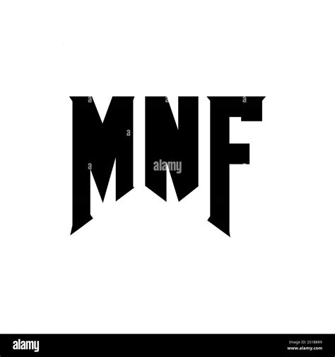 Mnf Letter Logo Design For Technology Company Mnf Logo Design Black And White Color Combination