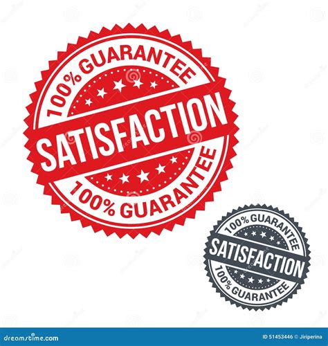 Satisfacción Garantizada 100 Del Sello Del Vector Uso Para Ilustración del Vector Ilustración