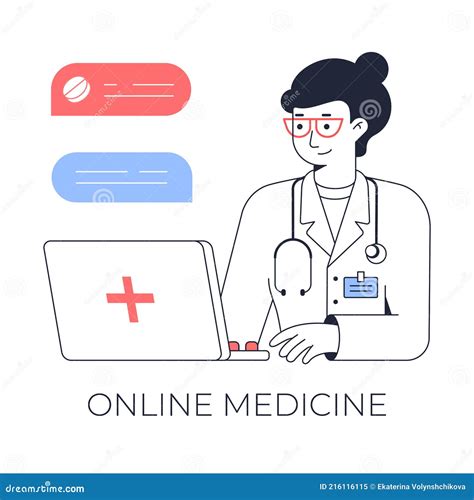 Médico Consulta Al Paciente Por Videoconferencia Banner Web Concepto