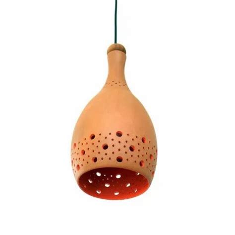Terracotta Pendant Light Cylinder Slice1 Terracotta Decorative