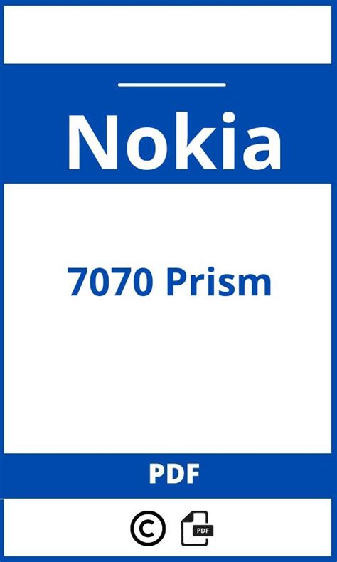 Handleiding Nokia 7070 Prism Nederlands Instructieboekje