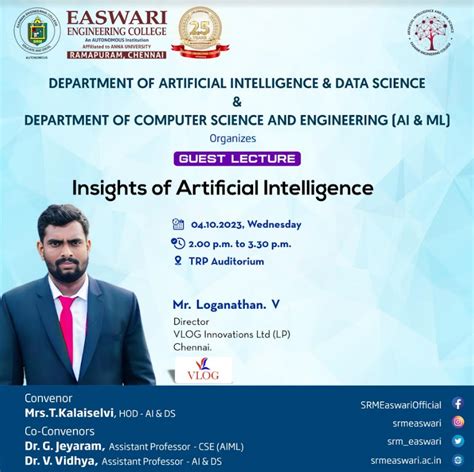 Insights Of Artificial Intelligence Srm Easwari Engineering College