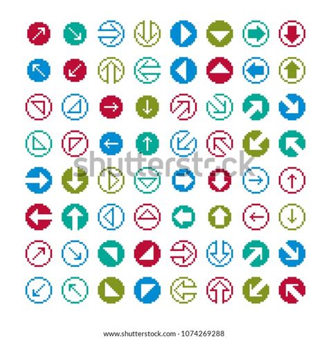 Set Vector Retro Cursor Signs Made Stock Vector Royalty Free