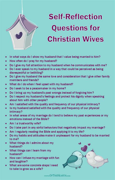 20 Self Reflection Questions For Christian Wives