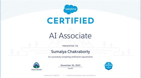 Salesforceai Certificationachievement Aiinnovation Sumalya Chakraborty