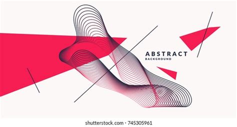 Abstract Background Dynamic Linear Waves Vector Stock Vector Royalty