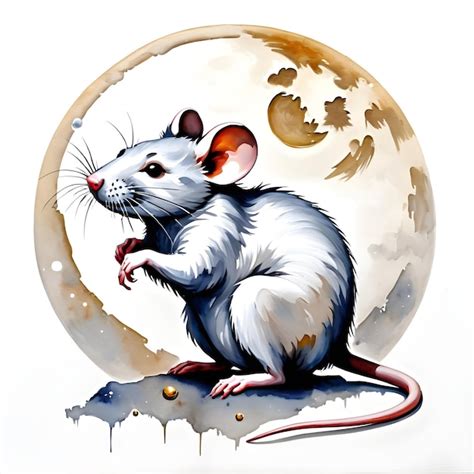 Chinese Zodiac Sign Rat Premium Ai Generated Image