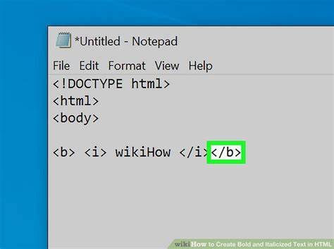 How To Create Bold And Italicized Text In HTML Steps