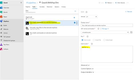 Cant Access Docker Via Ssh Azure Devops Stack Overflow