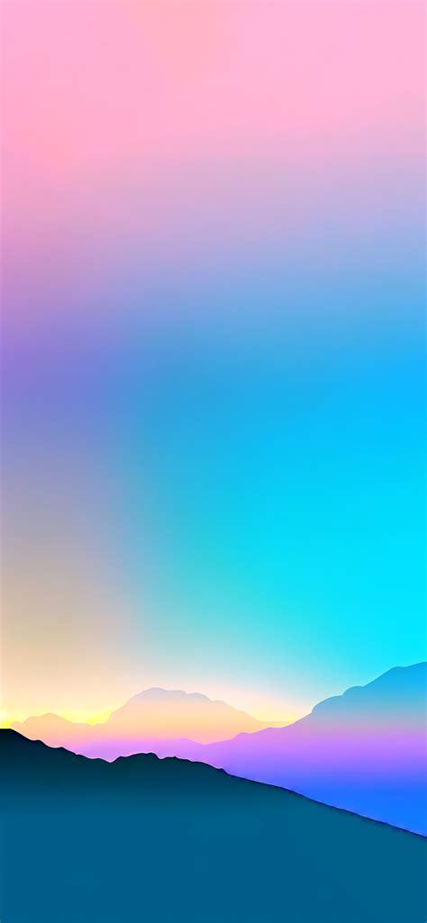 Mountains Pastel Gradient Wallpapers Pastel Aesthetic Wallpaper