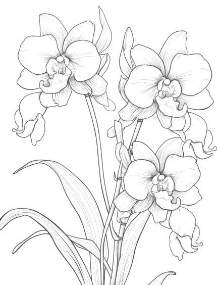 Pin By Myrna Nichols On Woodburning In 2024 Orchid Drawing Coloring