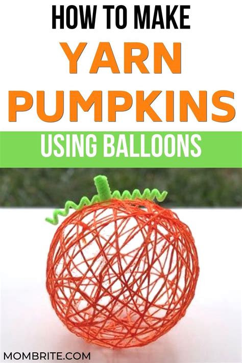 How To Make Easy Diy Yarn Pumpkins Using Balloons Fall Arts And