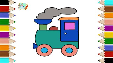 Como Dibujar un Tren Para Niños Dibujos Para Niños YouTube