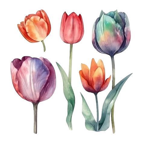 Gratis Vectors En Illustraties Met Tulp Aquarelstijl Downloaden Freepik