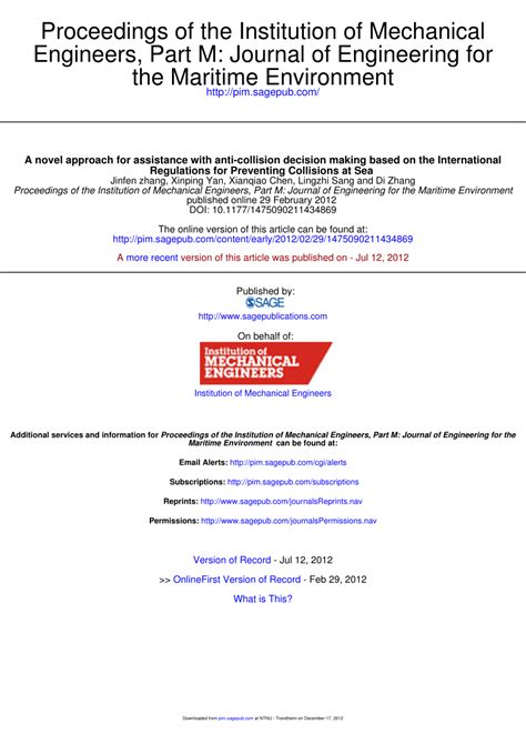 PDF A Novel Approach For Assistance With Anti Collision Decision Making Based On The