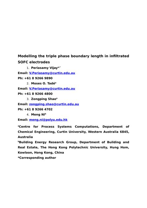 Pdf Modelling The Triple Phase Boundary Length In Infiltrated Sofc Electrodes