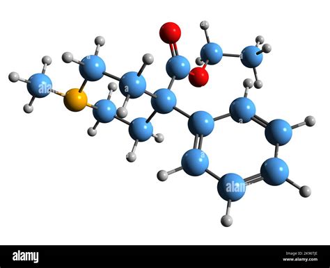 3d Image De La Formule Squelettique De La Péthidine Structure