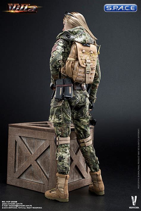 16 Scale Camouflage Women Soldier Flower Jungle Phython Stripe Version