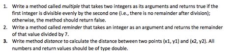 Solved Write A Method Called Multiple That Takes Two