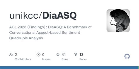 Github Unikcc Diaasq Acl 2023 Findings Diaasq A Benchmark Of Conversational Aspect Based
