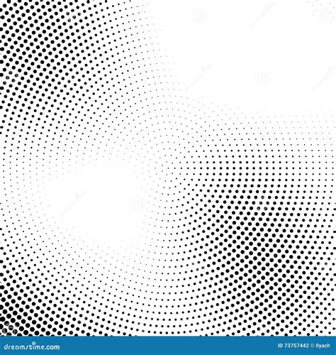 Vector Halftone Abstract Transition Dotted Circular Pattern Stock