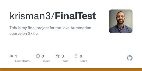 GitHub Krisman FinalTest This Is My Final Project For The Java Automation Course On Skillo