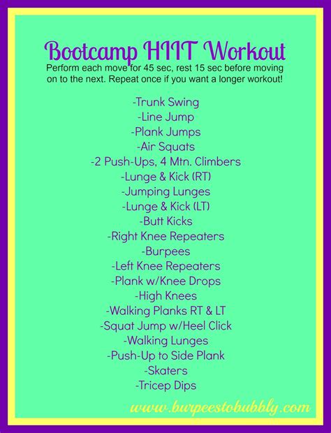 Wednesday Workout 20 Minute Bootcamp Hiit Workout Hiit Workout Wednesday Workout Hiit