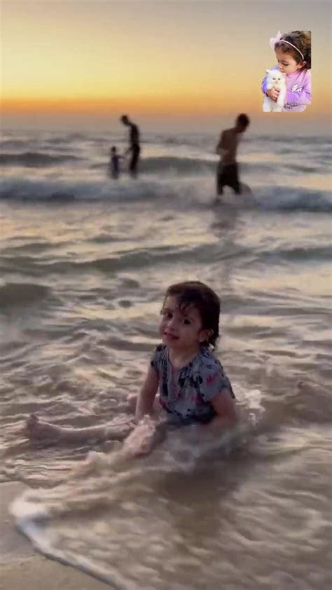 Cute Girl Playing Beach One News Page Video