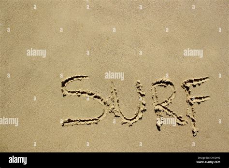 Surf Written Out In Wet Sand Please See My Collection For More