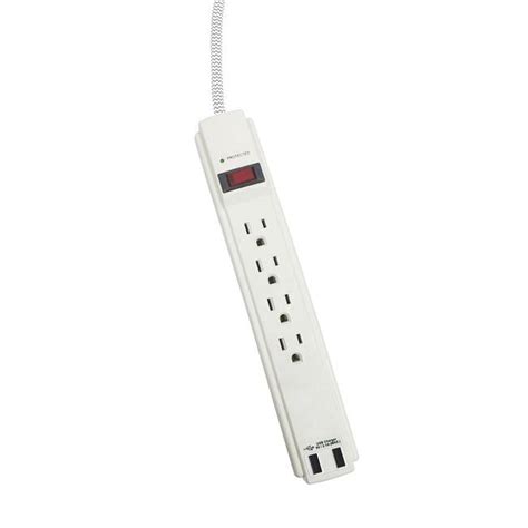 Surge Brd 4 Outlet Wht Pack Of 1 Walmart Business Supplies