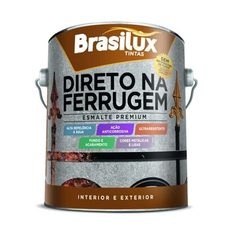 Tinta Esmalte Direto Na Ferrugem Brasilux 900ml Shopee Brasil