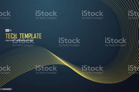 豪華範本設計的漸變藍色抽象金線插圖向量 Eps10向量圖形及更多傳單圖片 傳單 大學 奢侈 Istock