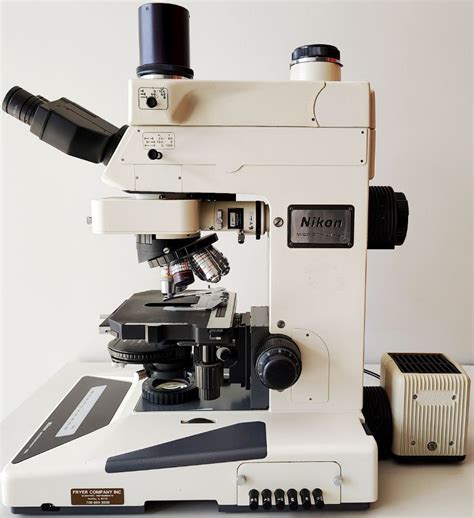 Used Nikon Microphot Sa Trinocular Microscope With 6 Objectives