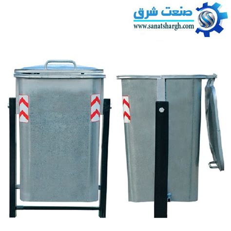 مخزن زباله گالوانیزه 220 لیتری پاندولی خرید با قیمت کارخانه صنعت شرق