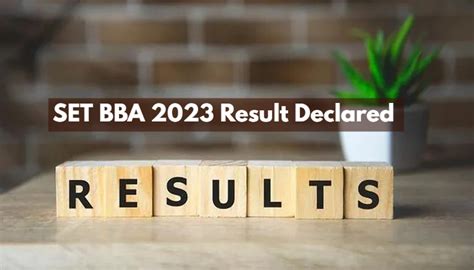 SET BBA 2023 Result Declared Set Test Org Check Direct Link Here