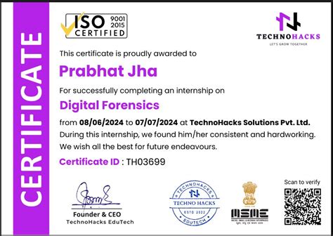 Prabhat Jha On Linkedin Digitalforensics Internship Learning