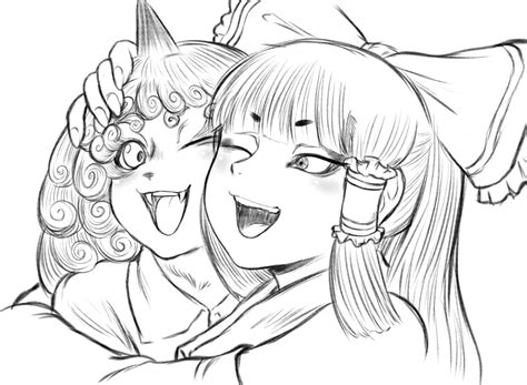 Touhou Project Anime Fandoms Monochrome Anime Komano Aunn