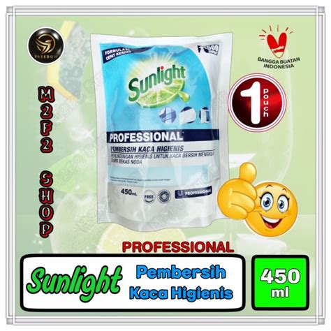 Sunlight Professional Pembersih Kaca Higienis Pouch 450 Ml Kemasan