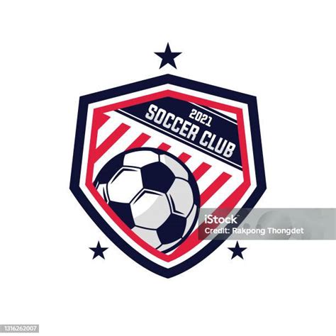 축구 축구 배지 디자인 템플릿 흰색 배경에 격리 된 스포츠 팀 Id 벡터 일러스트레이션 축구에 대한 스톡 벡터 아트 및 기타